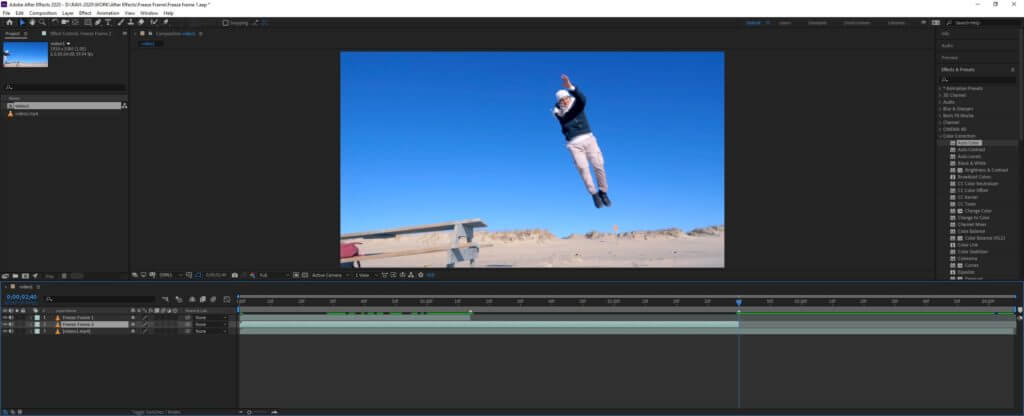 After Effects Freeze Frame | Different Steps of After Effects Freeze Frame