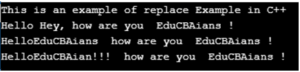 C++ replace() | How does C++ Replace() Work with Examples