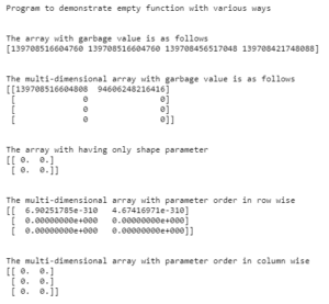 NumPy Empty | Working and Examples of NumPy empty()