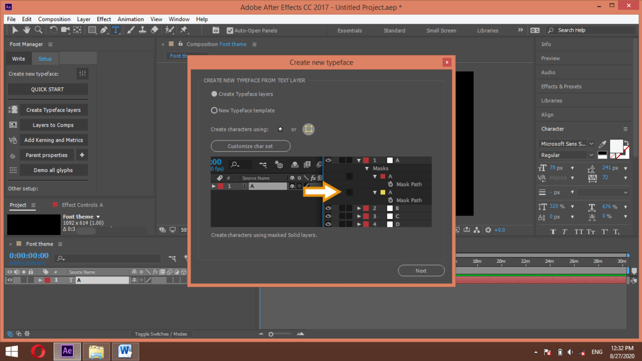 After Effect Font | How to create different types of font themes?