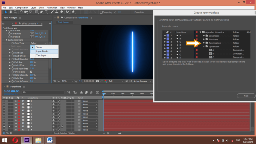 After Effect Font | How to create different types of font themes?