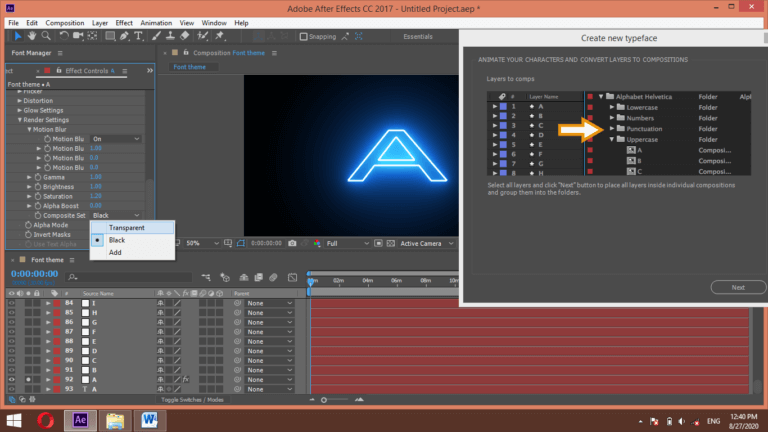 After Effect Font | How to create different types of font themes?