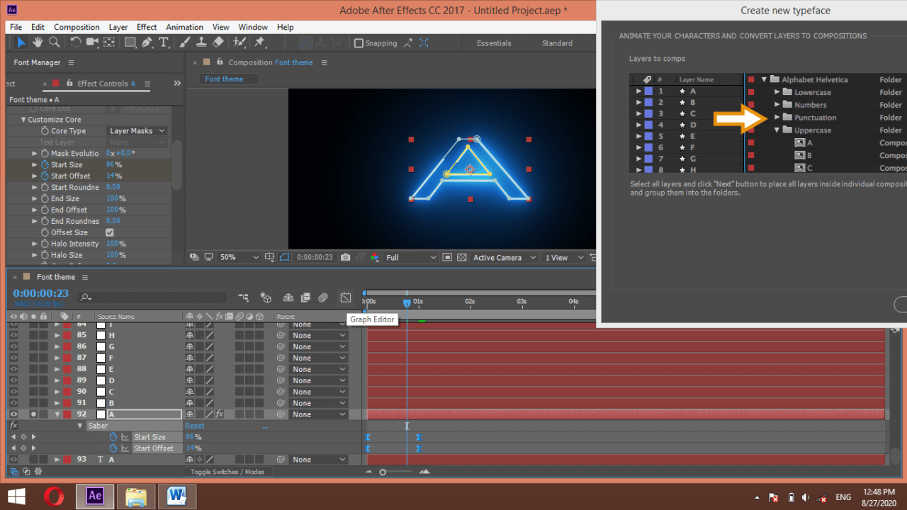 After Effect Font | How to create different types of font themes?