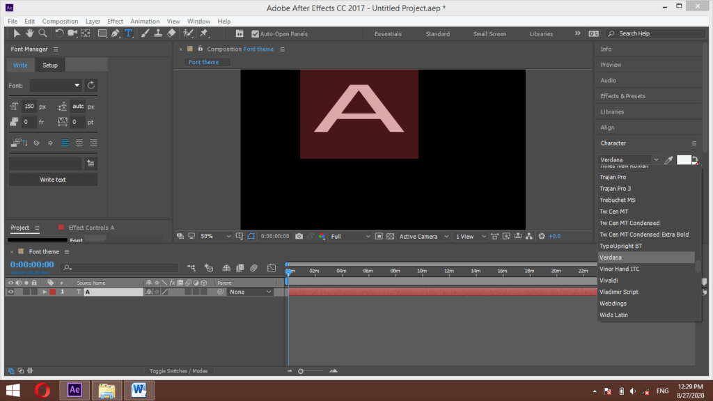 After Effect Font | How to create different types of font themes?