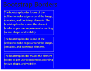 Bootstrap Border | How Does Border Work in Bootstrap with examples?