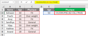 VLOOKUP True | How to Use VLOOKUP True with Examples