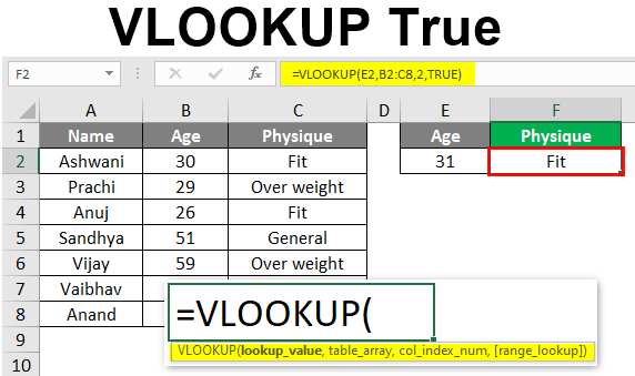 VLOOKUP True How To Use VLOOKUP True With Examples