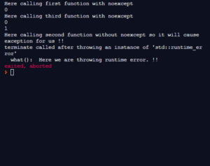 C++ noexcept | How noexcept Method works in C++?