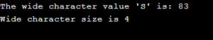 C++ wchar_t | Functions of Wide Characters with Examples