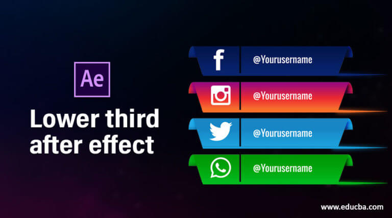 Lower third after effect | Learn How to create a Lower third in After ...