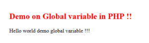 PHP Global Variable | How Global Variable works in PHP?
