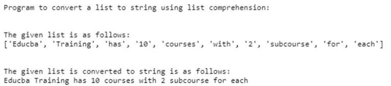 Python List to String | Quick Glance on Python List to String