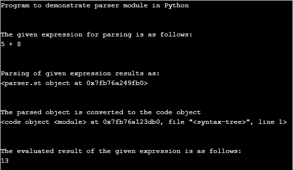 Python Parser Working Of Python Parse With Different Examples