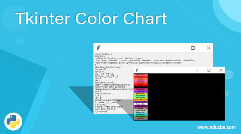 Tkinter Color Chart | How to Create Color Chart in Tkinter? Tkinter Color Chart | How to Create Color Chart in Tkinter?