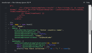 Vue.js autocomplete | Learn the Working of vue.js autocomplete