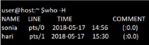 WHO Command in Unix | How does WHO Command Work in Unix?