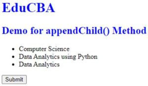 appendChild JavaScript | How does appendChild JavaScript work?