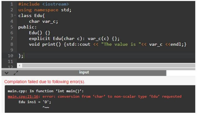 C++ explicit | Working of explicit Keyword in C++ with Examples