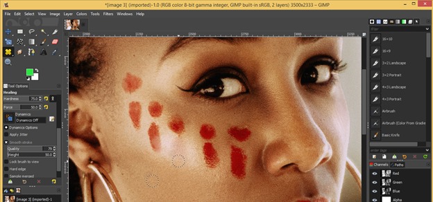 GIMP Healing Tool How To Use Healing Brush Tool In GIMP 