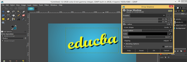 GIMP text shadow | Learn How to create Text Shadow in GIMP?