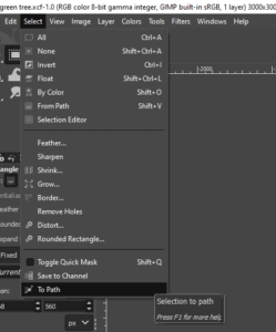 GIMP vector graphics | Different Steps of GIMP vector graphics