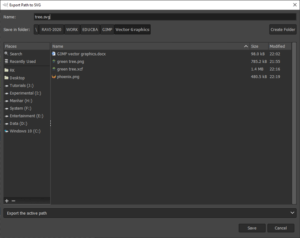 GIMP vector graphics | Different Steps of GIMP vector graphics