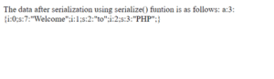 PHP Object Serialization | Working & examples of PHP Object Serialization