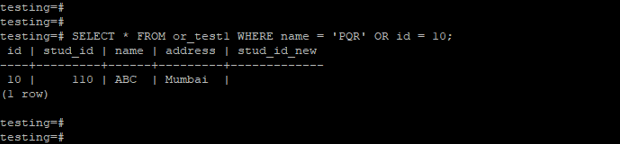 Postgresql Or How Or Condition Works In Postgresql Examples
