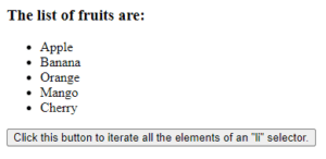 jQuery each function | Learn the Working of the jQuery each() function