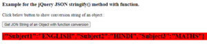 jQuery json stringify | Working of JQuery JSON stringify() with examples