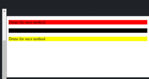 jQuery once | How once method works in jQuery with example?