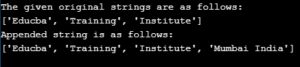 Python string append | Working of string append with Examples