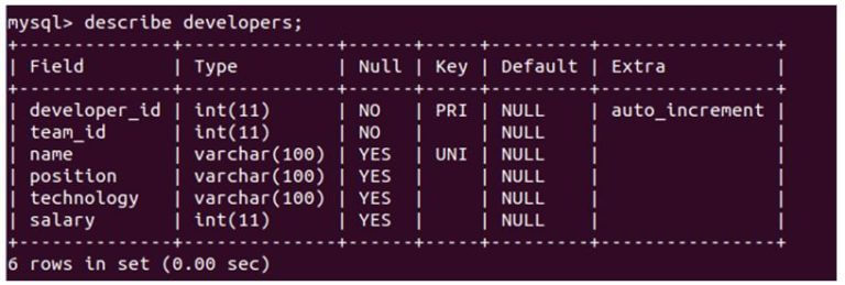 MySQL DESCRIBE table | Different examples of MySQL DESCRIBE table