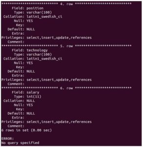 MySQL DESCRIBE table | Different examples of MySQL DESCRIBE table