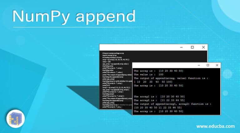 NumPy append | Working of the NumPy append() function NumPy append | Working of the NumPy append() function