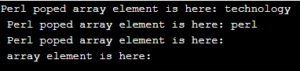Perl pop array | Learn How does the pop array function works in Per?