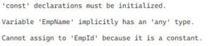 TypeScript const | Rules and Regulations for const Keyword | Examples