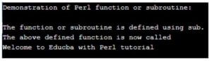 Perl function | Working of Perl functions with Examples