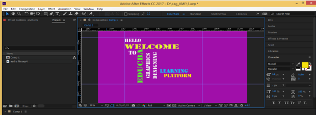 After Effect Kinetic Typography | Creating Typography for your Project