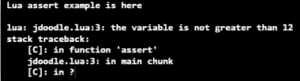 Lua assert | How does the assert function work in Lua?