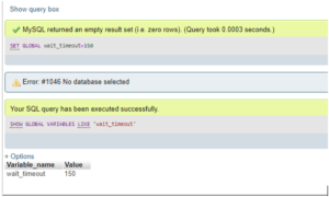 MariaDB wait_timeout | Controlling and Managing the Serve Operations