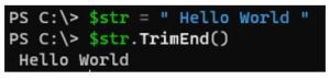 PowerShell Trim | How Trim Function Works in PowerShell | Examples