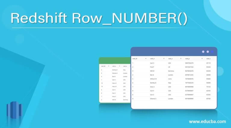 Redshift Row_NUMBER() | How row_number() function works in Redshift?