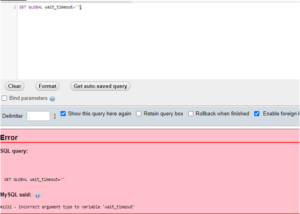 MariaDB wait_timeout | Controlling and Managing the Serve Operations