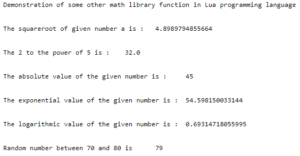 Lua math | Learn the Working of the math library in Lua