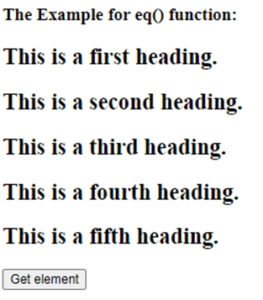jQuery eq() | Working and Examples of jQuery eq() Function