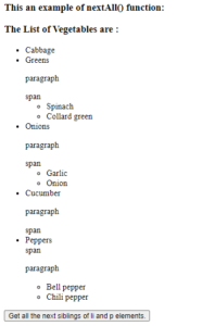 jQuery nextall | Learn the Working of the JQuery nextAll() function