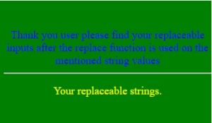 jQuery replace | How replace method works in jQuery?