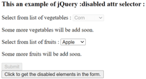 jQuery disabled attr | Learn the Working of the jQuery disabled attribute