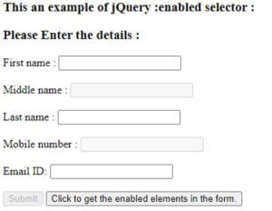 jQuery enabled | Working of jQuery enabled Selector | Examples